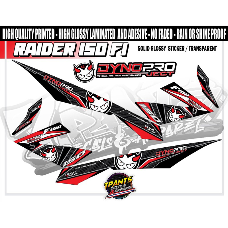 Raider 150 Fi Dyno Pro Sticker Decals | Shopee Philippines