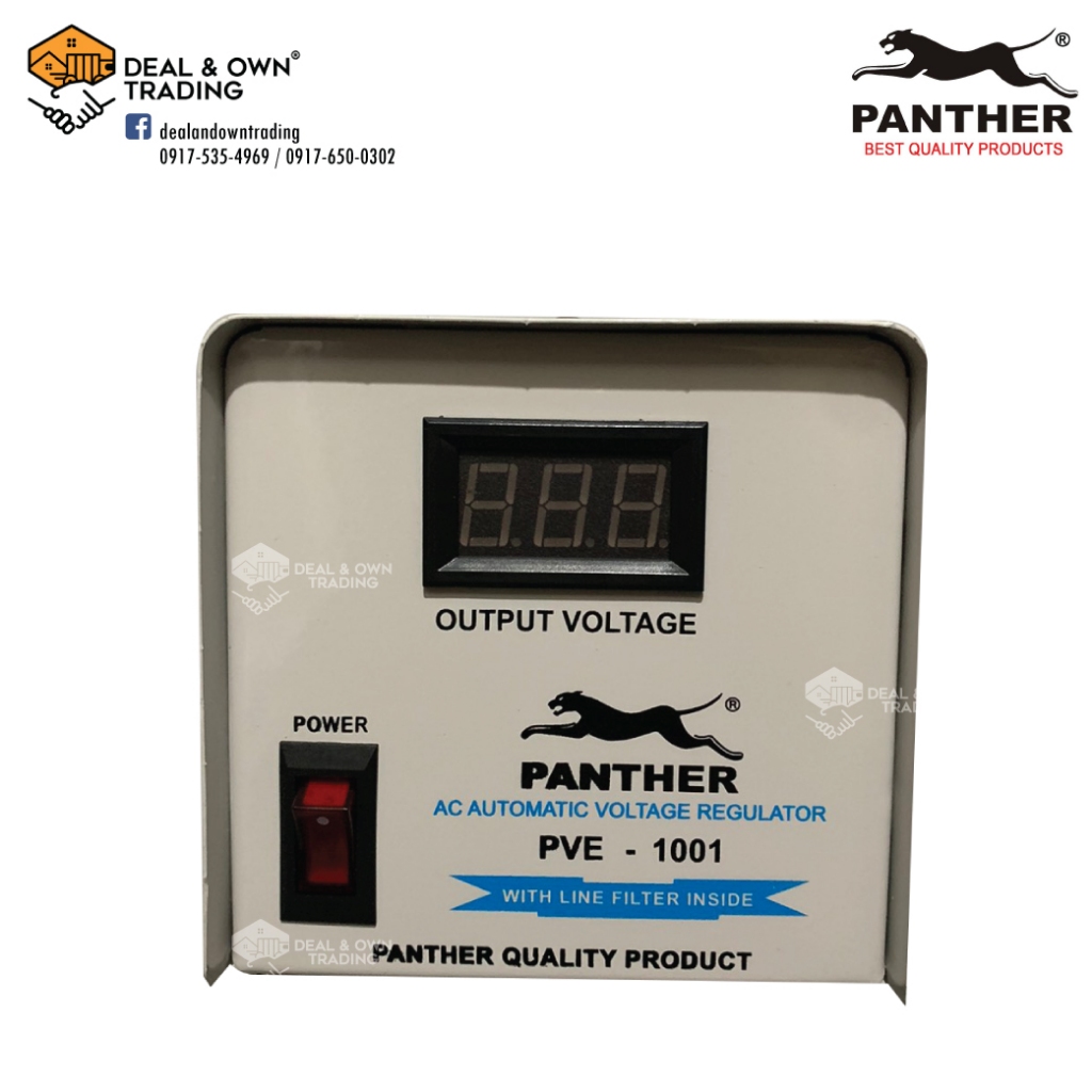 Panther PVE-1001 1000W Relay Type AVR, Output 220V AC | Shopee Philippines