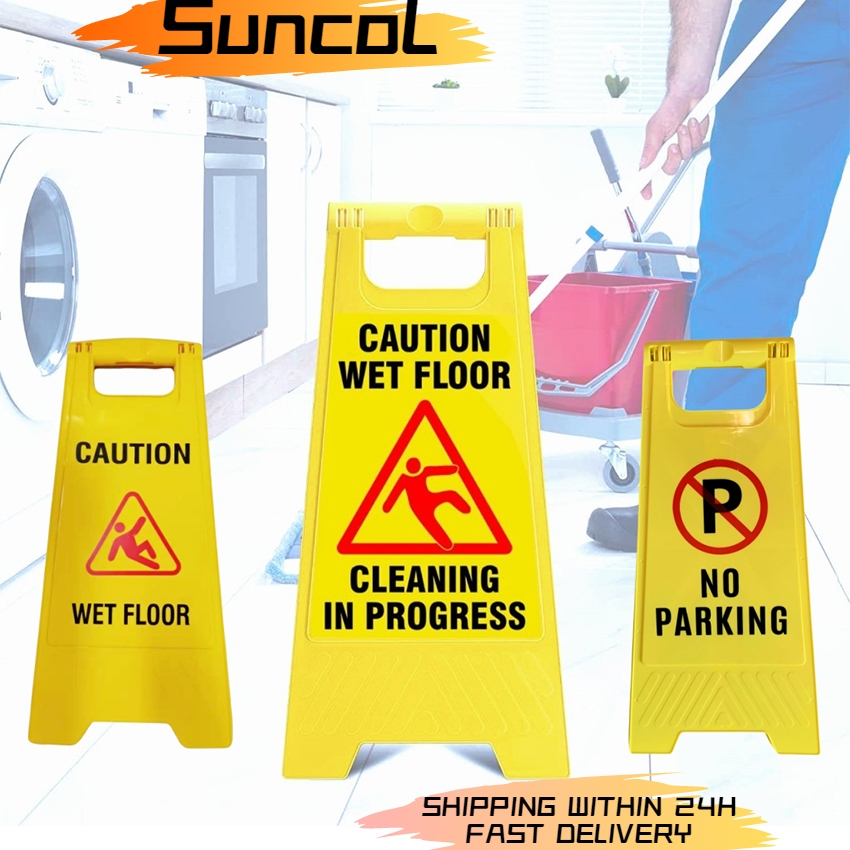 Heavy Duty Foldable Caution Wet Floor Sign Stand / No Parking Signage ...