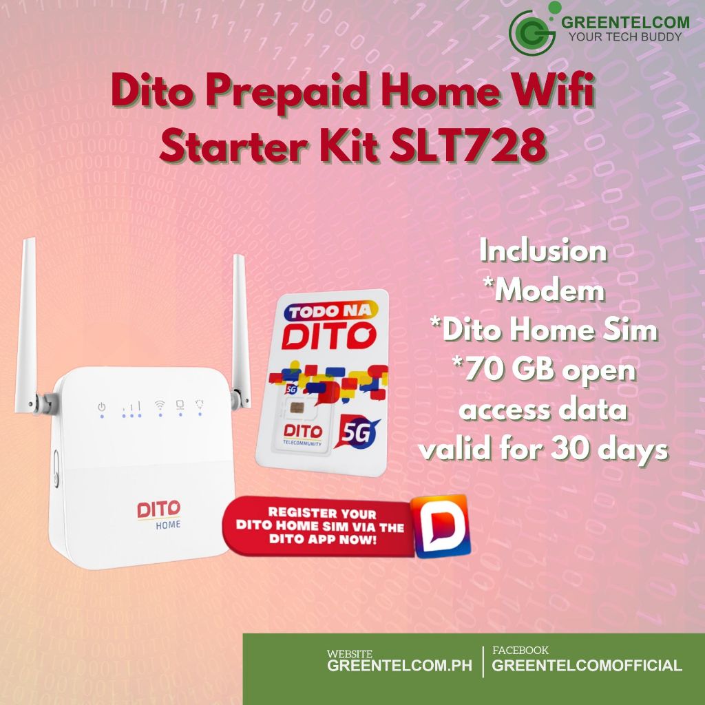 DITO PREPAID HOME WIFI 4G & 5G SUPPORTED | Shopee Philippines