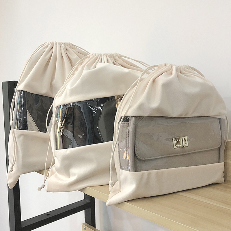 5pcs Reusable Non-woven Drawstring Handbag Storage Organizer Waterproof ...