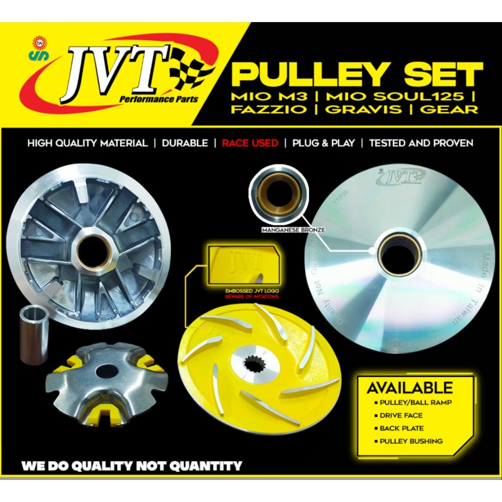 JVT PULLEY SET NMAX/AEROX/M3/CLICK/SPORTY/FAZZIO/GRAVIS/GEAR | Shopee Philippines