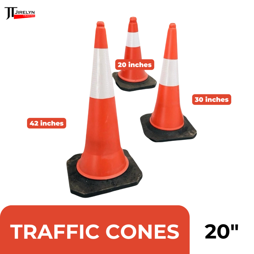 Heavy-Duty 20-Inch Traffic Cone with Weighted Base – High Visibility ...