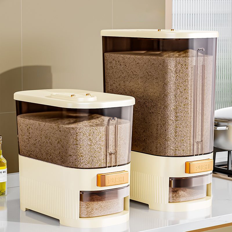 Rice Storage Container Sealed Rice Dispenser with Measuring Cup 5kg ...