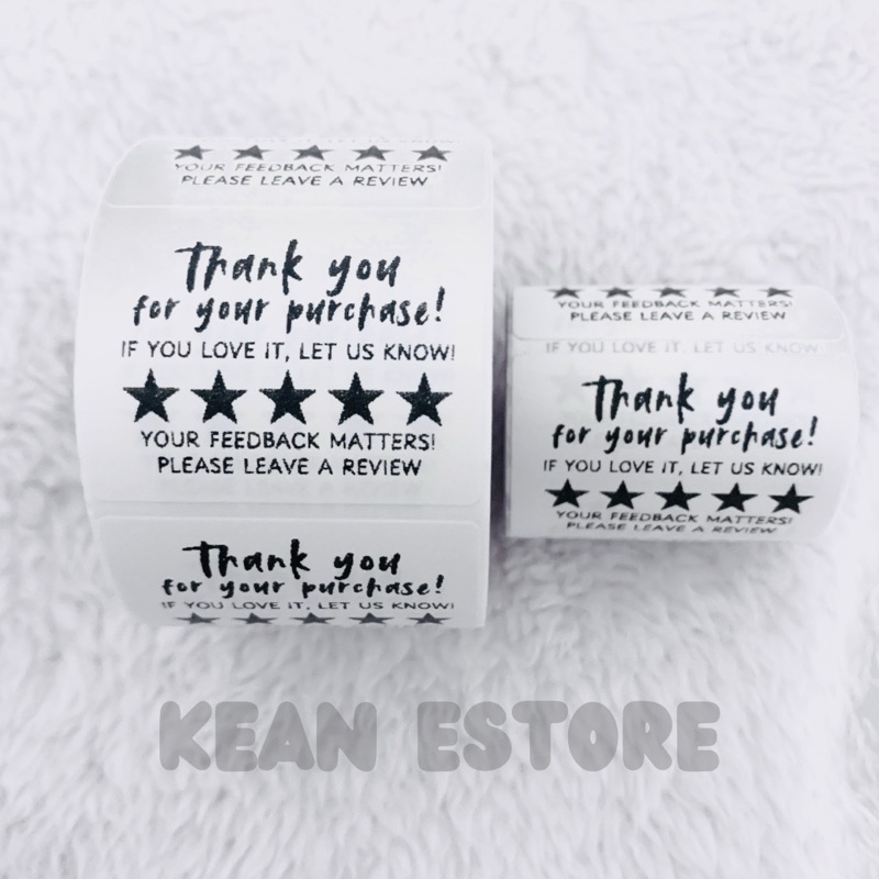 5 Star Rating Thermal Sticker Water Proof 500pcs |100 pcs | Shopee ...