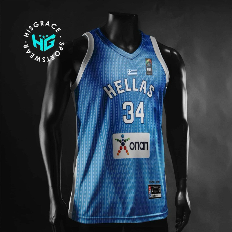 385 Hellas Fiba 2024 Hisgrace Concept Quality Sublimation Jersey | Shopee Philippines