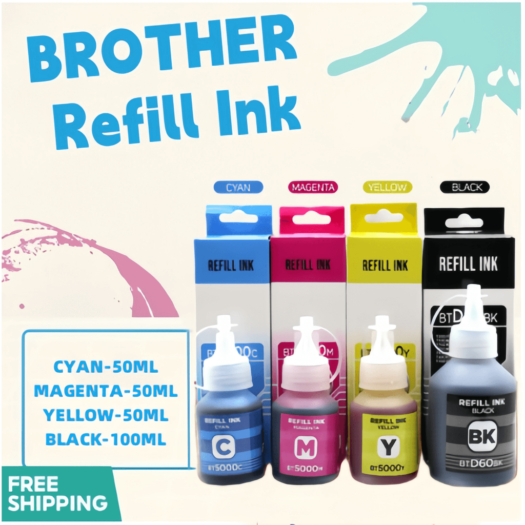BROTHER Refill Ink for Printer T300 T310 T500W T510W T700 T710W T800W ...