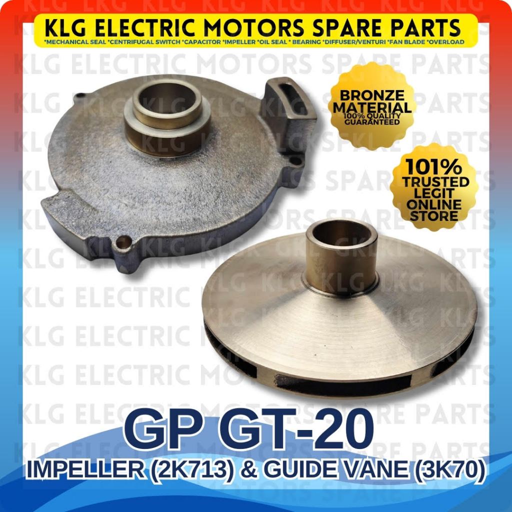 Goulds pump impeller + guide vane set bronze 2hp GT20 2k713 3k70 ...
