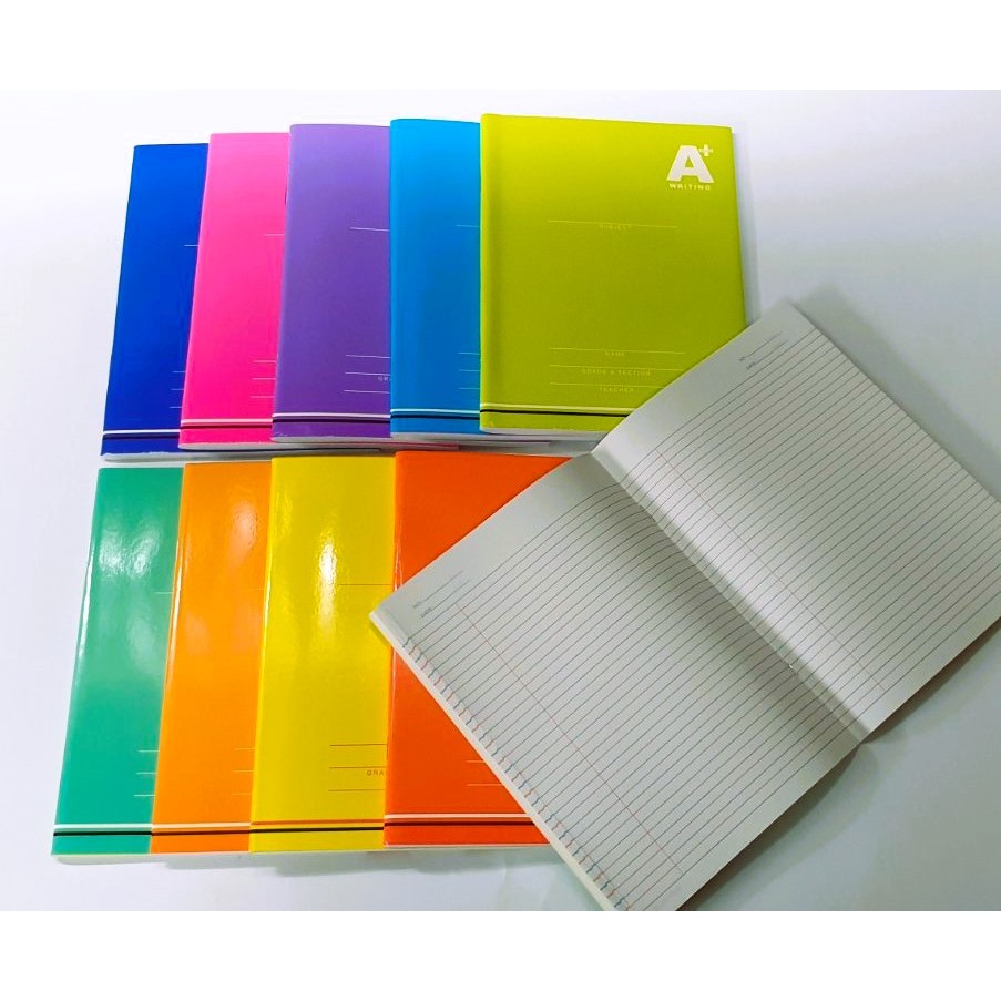10 PCS. WRITING NOTEBOOK (assorted colors) brand may differ | Shopee ...