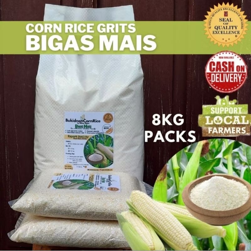 8KG - BIGAS MAIS, White Corn Grits #12, #14 | Shopee Philippines