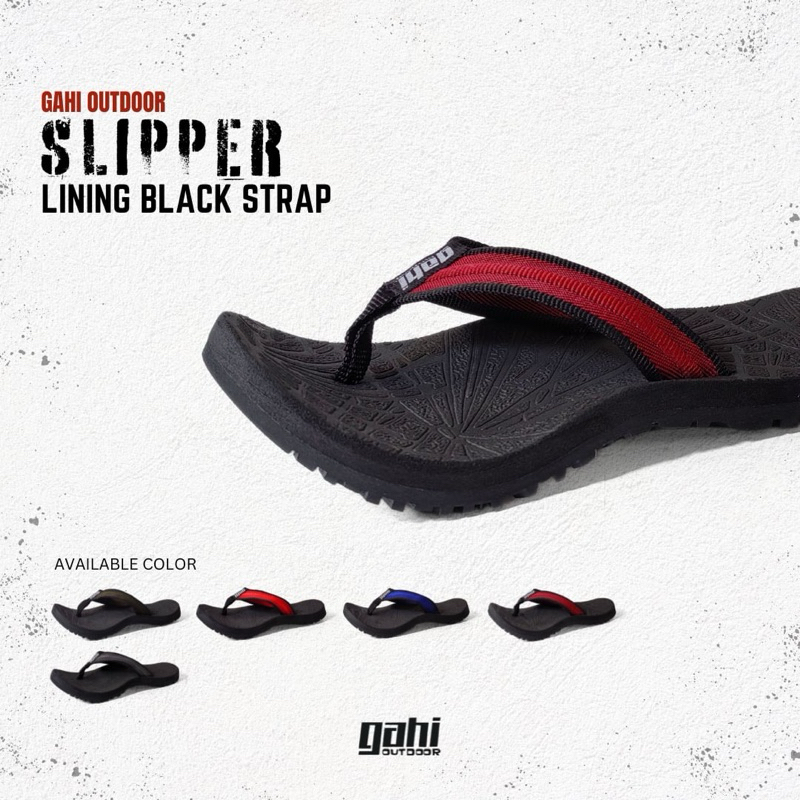 Gahi Outdoor Slippers Lining Black Strap (Men) | Shopee Philippines