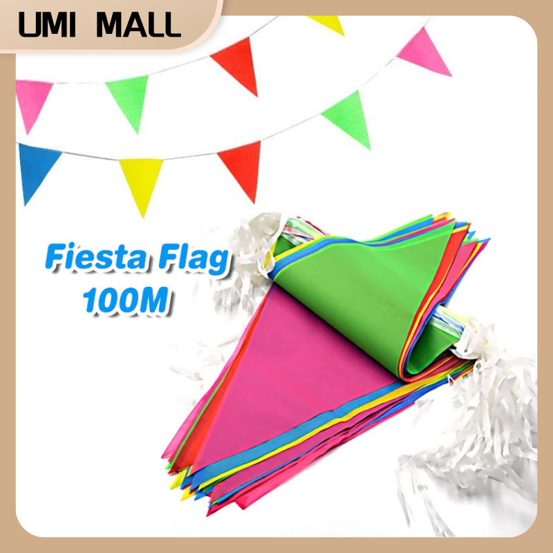 100 Meter Triangle Banner Colorful Triangle Flags Banderitas Flag ...