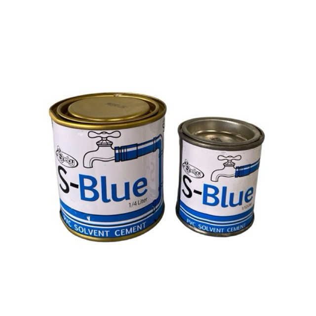 S-BLUE PVC PIPE CEMENT SOLVENT 1/4L ｜ 1/12L | Shopee Philippines