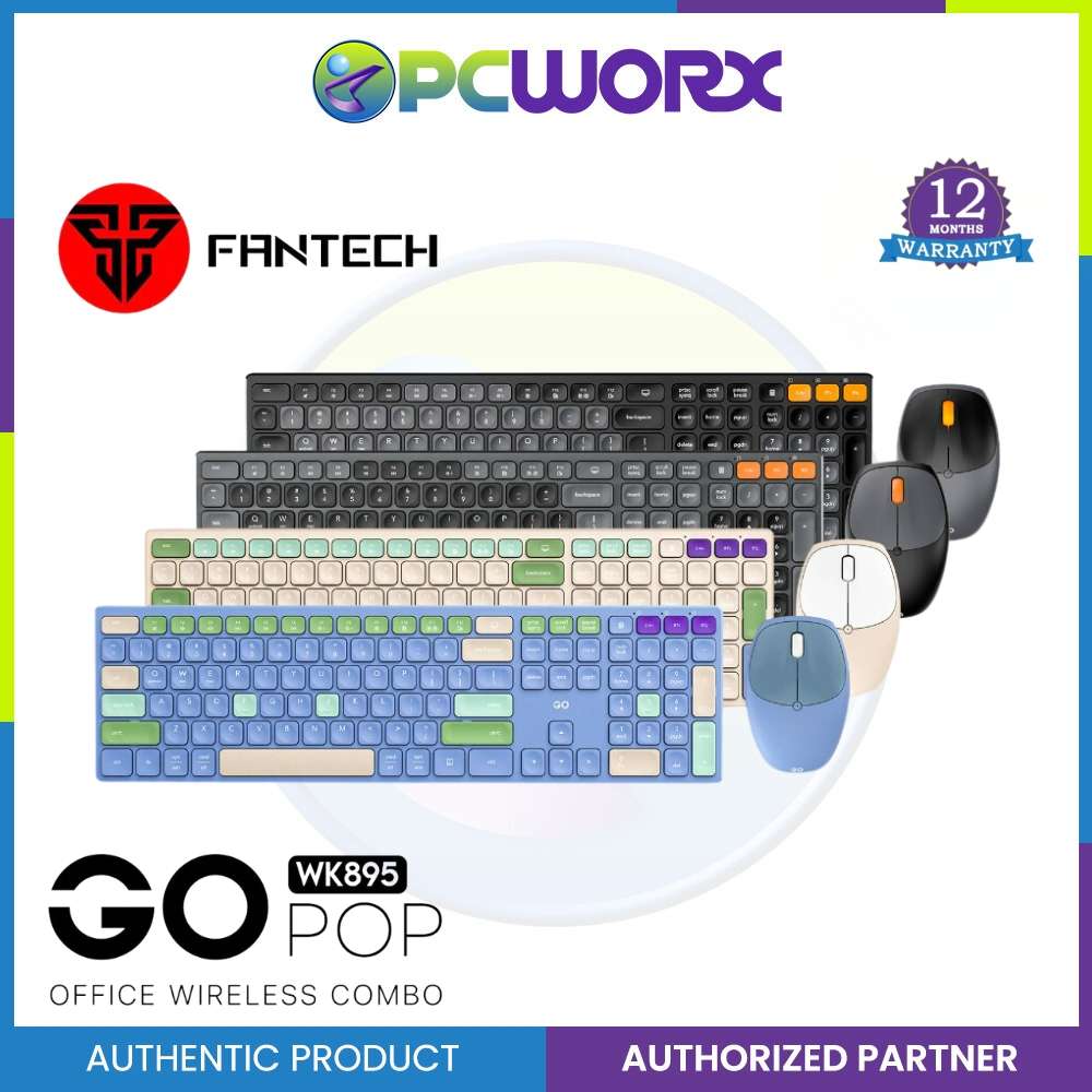 Fantech GO POP WK895 Keys Wireless Keyboard Mouse Combo Office Series | Shopee Philippines
