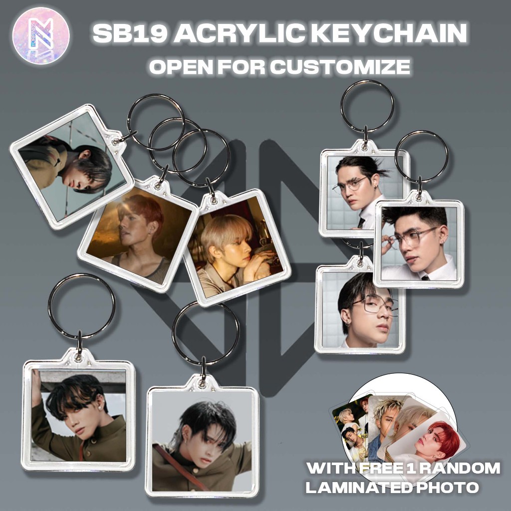 SB19 ACRYLIC KEYCHAIN WITH FREE 1 RANDOM LAMINATED PHOTO ( OPEN FOR ...
