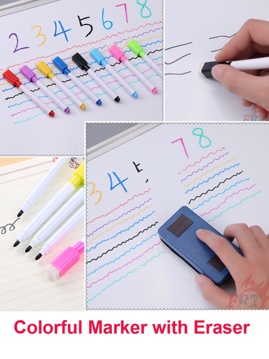 Marker W/Eraser for Tracing (Colorful color Ink) | Shopee Philippines