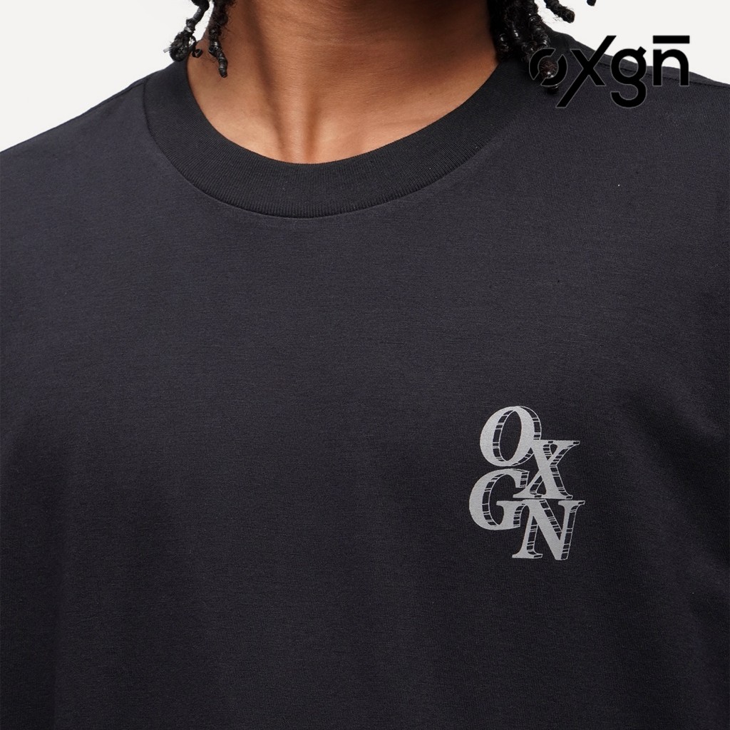 OXGN Logo Graphic T-Shirt For Men (Black/Latte Brown) | Shopee Philippines