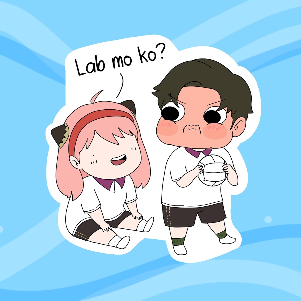 SSKAIT Anya Damian Waterproof funny anime landi mood die cut sticker ...