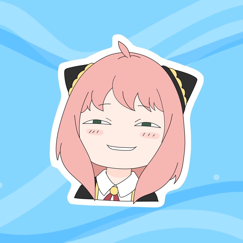 SSKAIT Anya Waterproof funny anime mood die cut sticker - Smug | Shopee ...
