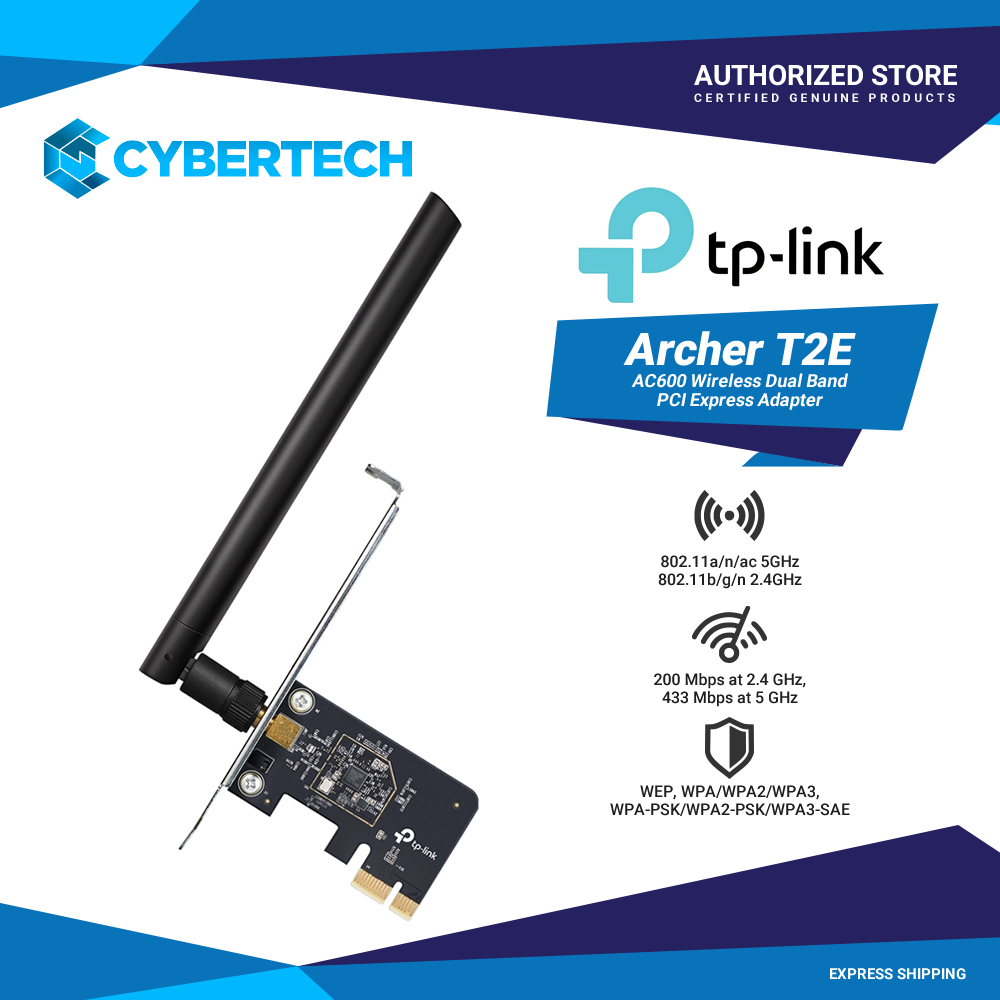 TP-Link Archer T2E AC600 Wireless Dual Band PCI Express Adapter ...