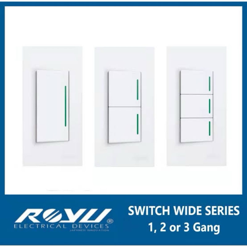 ROYU SUPER Wide Series 1, 2, 3 Gang Switch/Outlet | Shopee Philippines