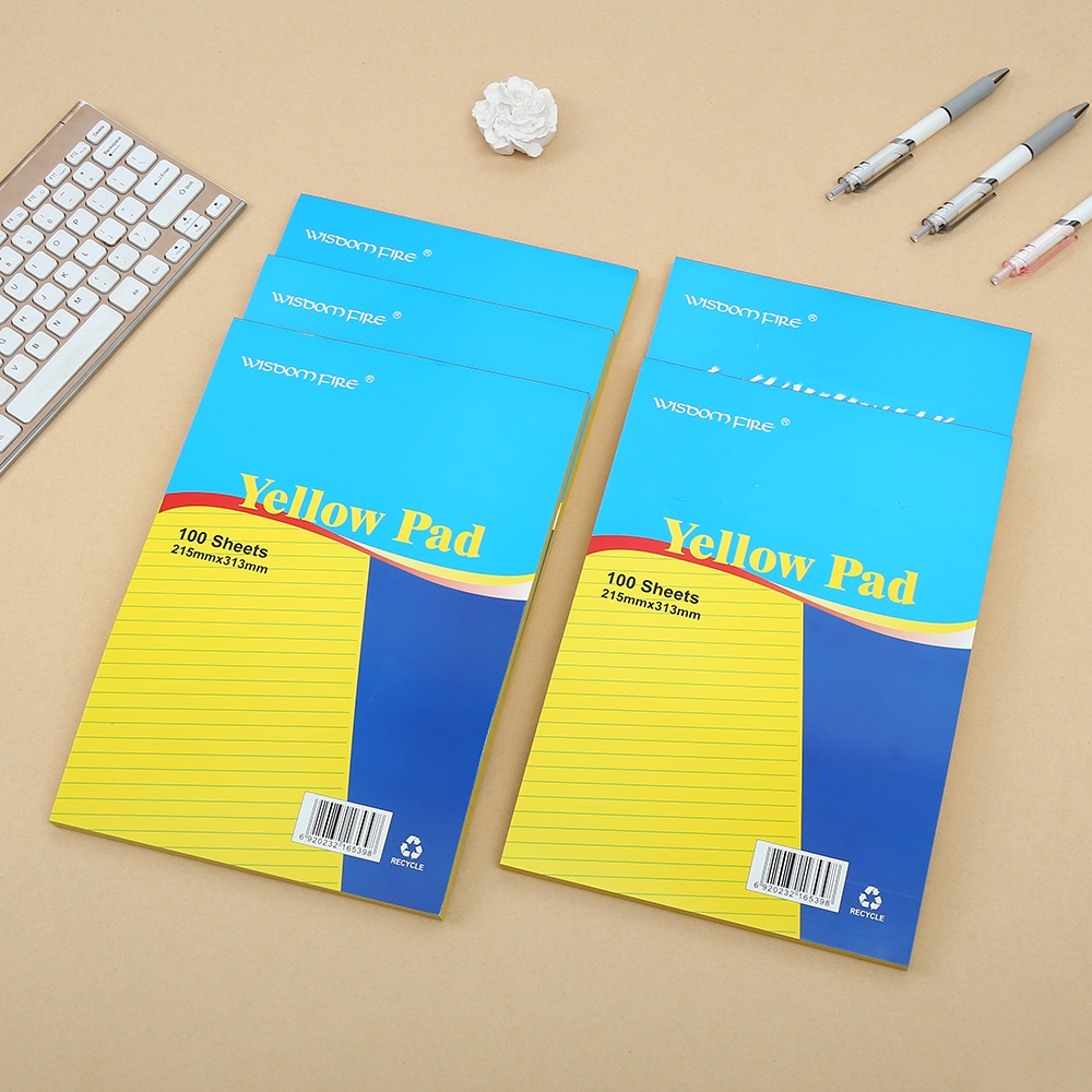 WEIBO 80LEAVES HIGH QUALITY YELLOW PAD PAPER (RANDOM BRAND)SCHOOL ...