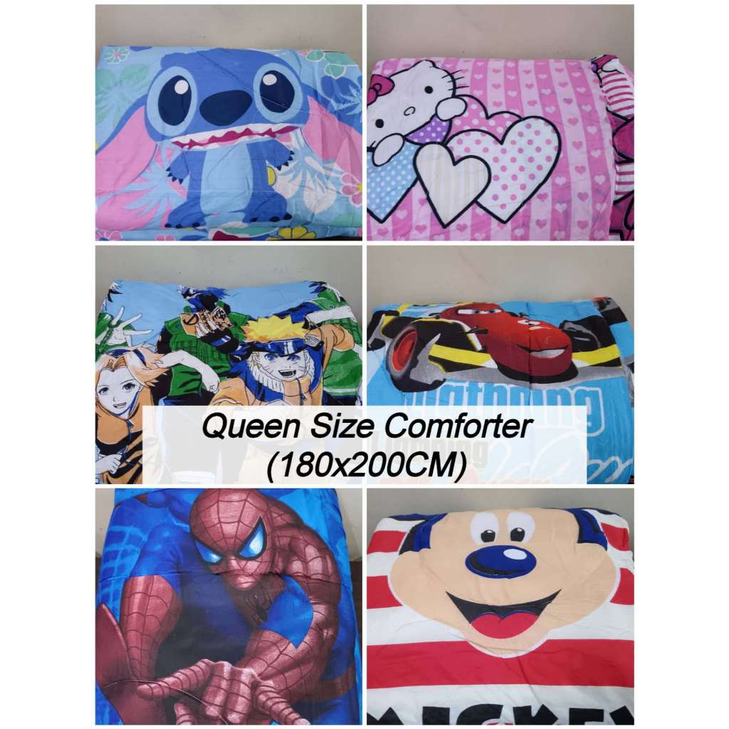JS PolyCotton Fabric Comforter Queen Size (180x200CM) Sapin sa higaan ...