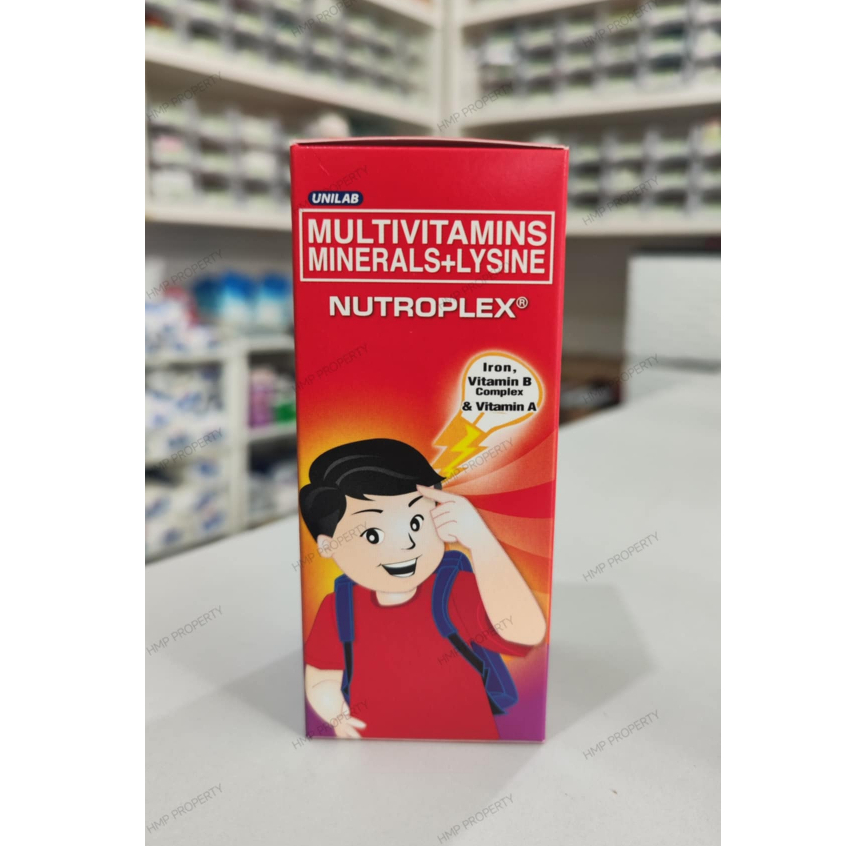 NUTROPLEX MULTI-VITAMINS MINERALS + LYSINE SYRUP FOR KIDS 120ML HMP ...