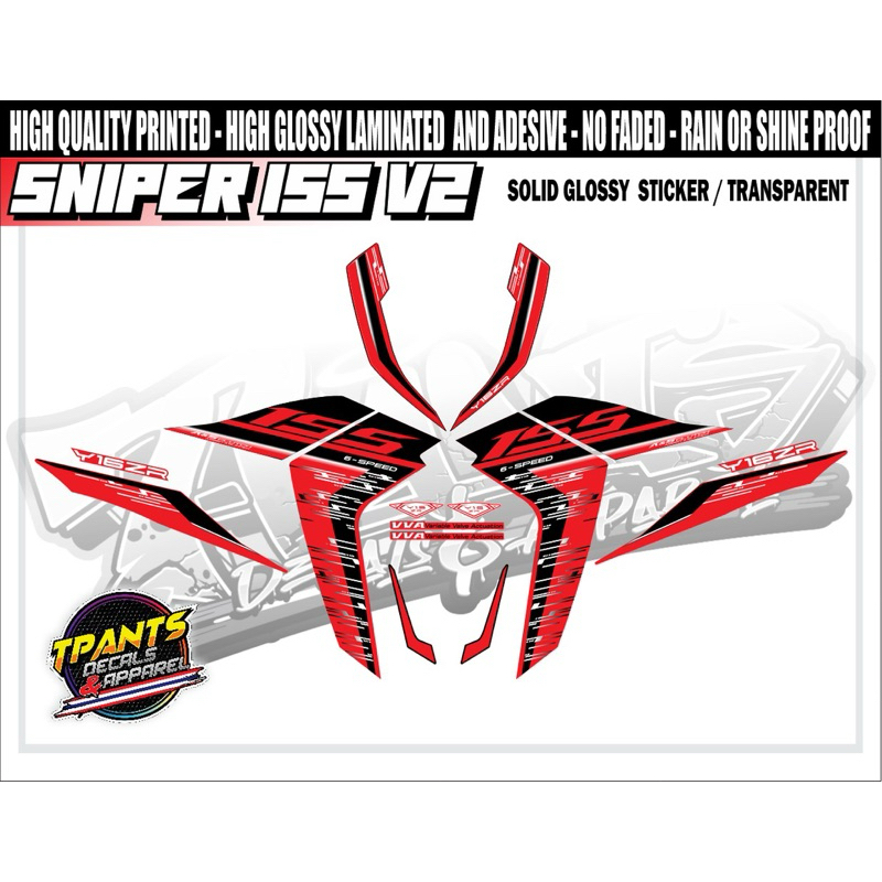 SNIPER 155 V2 Y16ZR STICKER DECALS | Shopee Philippines