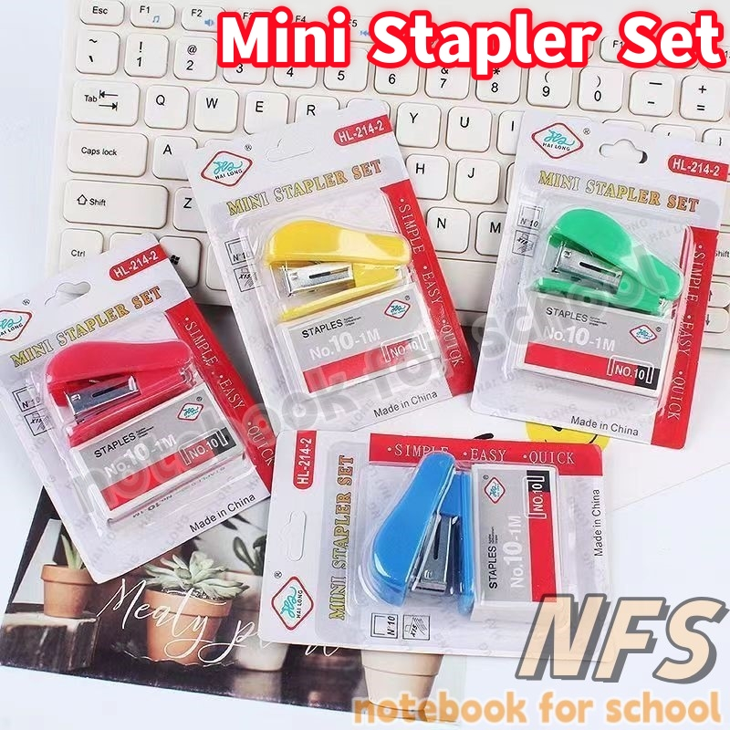 NFS Cute Stapler Set Mini Staplers Student School Supplies Stationery ...