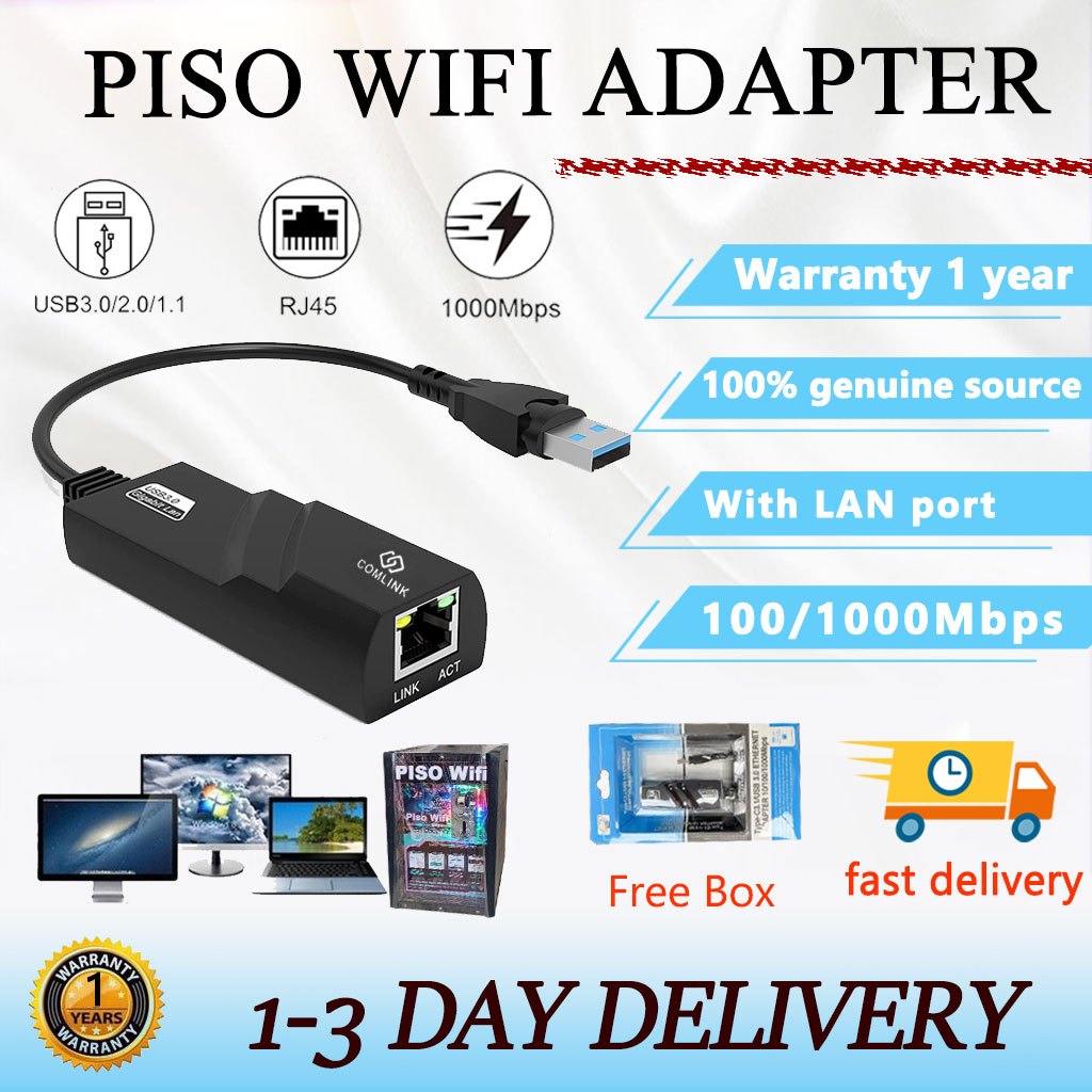 USB 3.0 to RJ45 Ethernet LAN Network Card Adapter High Speed Gigabit ...