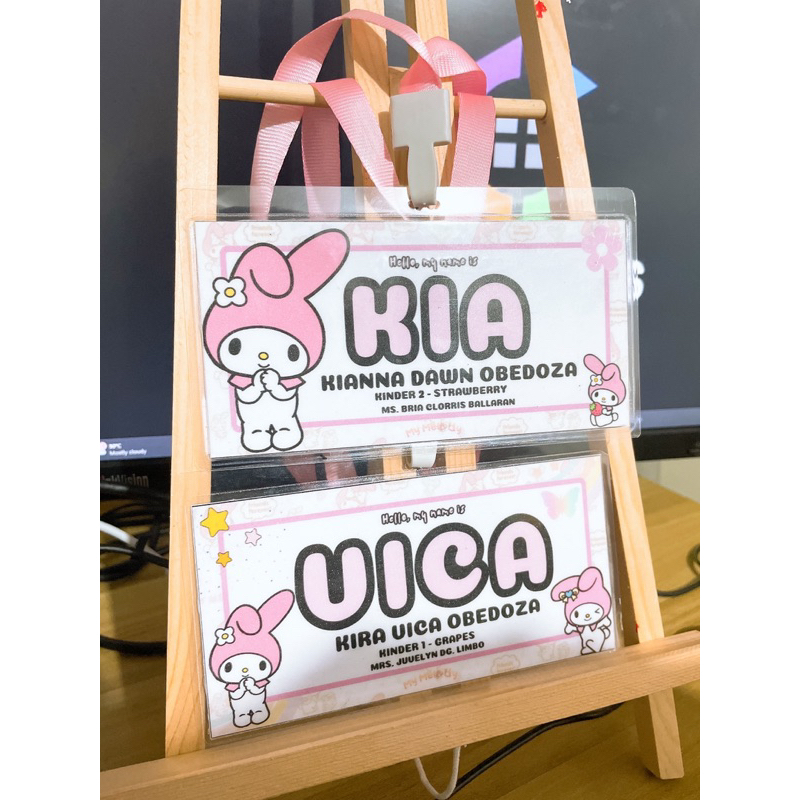 Personalized Name plate, Name & Subject sticker and Bag Tag | Shopee ...