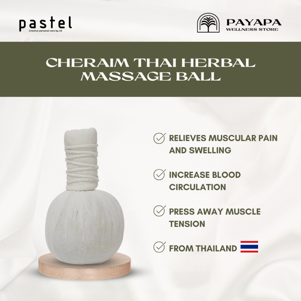 CHERAIM Thai Herbal Massage Ball [Relieve Muscular Pain, Swelling ...