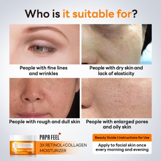 PAPA FEEL 3 pcs Set 3X Retinol Serum 20ml + 3X Retinol Moisturizer 30g ...