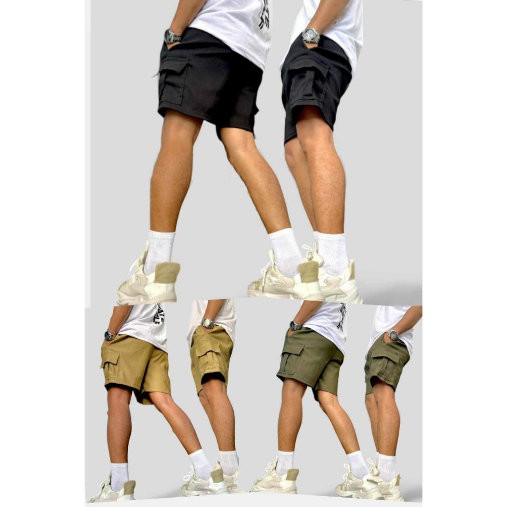 Taslan 4 Pocket Cargo Shorts Unisex | Shopee Philippines