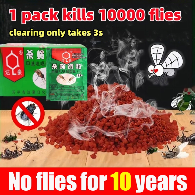 No Flies For 10 Years Fly Killing Bait Powder Fly Killer Non -Toxic ...