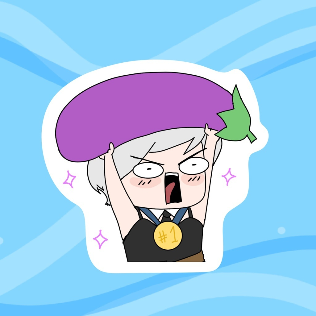 SSKAIT Buunja Waterproof funny mood die cut sticker - Talong | Shopee ...