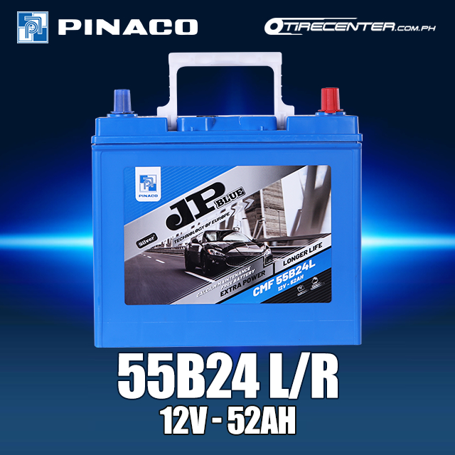 PINACO JP Blue 55B24L / NS60L Maintenance Free Car Battery, 12V-52Ah ...