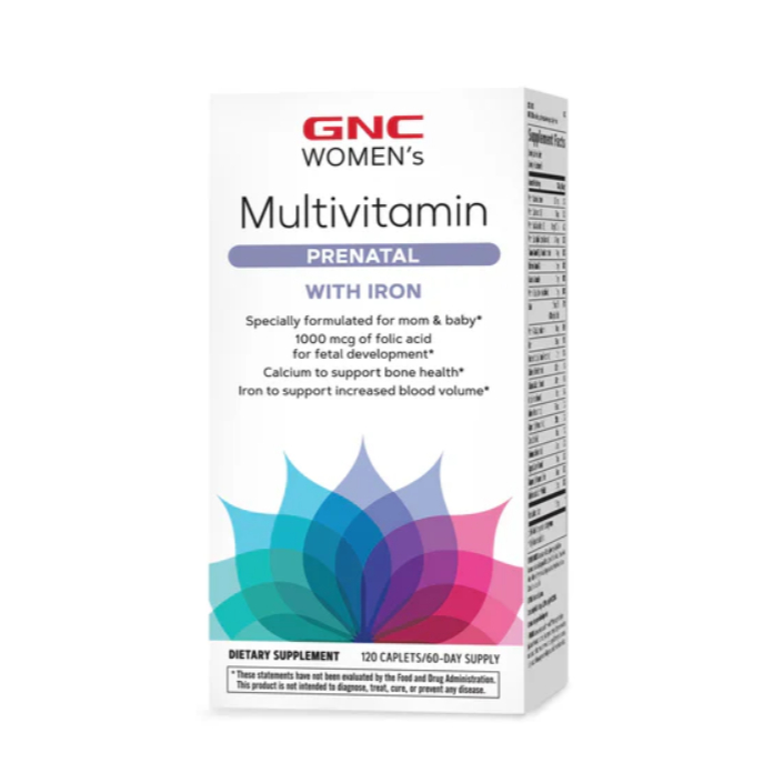 GNC Women's Multivitamin Prenatal Plus Iron 120 Capsules (EXP :01/2025 ...