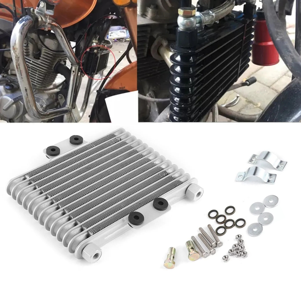 Motorcycle Oil Cooler Radiator 125ml Aluminum Cooling Radiator for Dirt ...