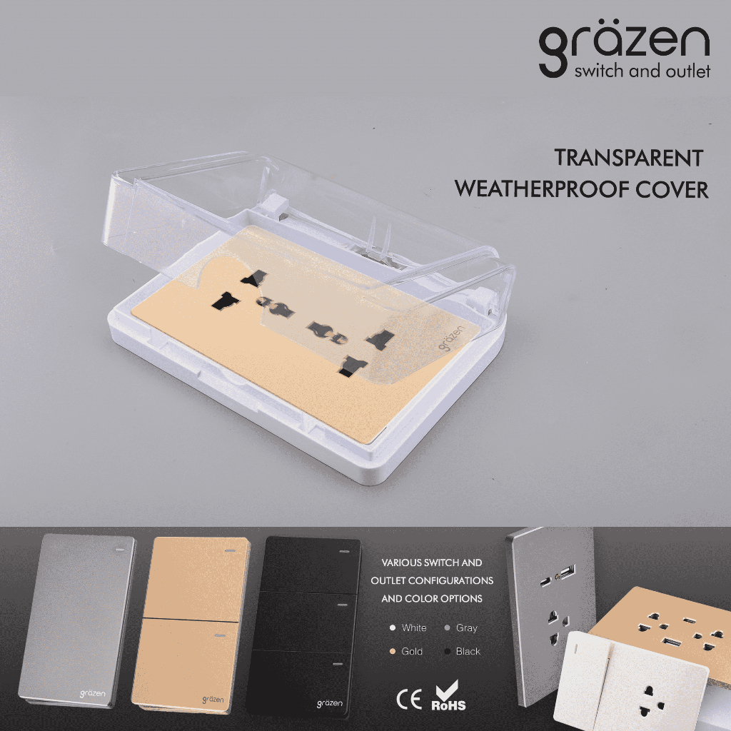 GRAZEN Transparent Weatherproof Cover for Switch Outlet | Shopee ...