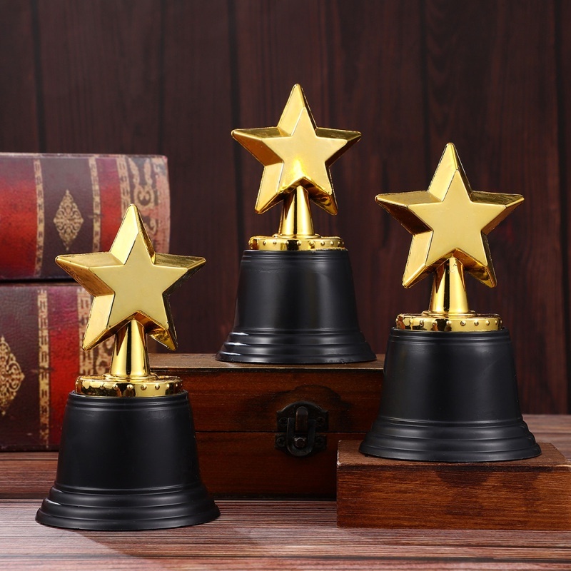16Pcs/set Mini Star Trophy Awards Golden Trophies For Party ...