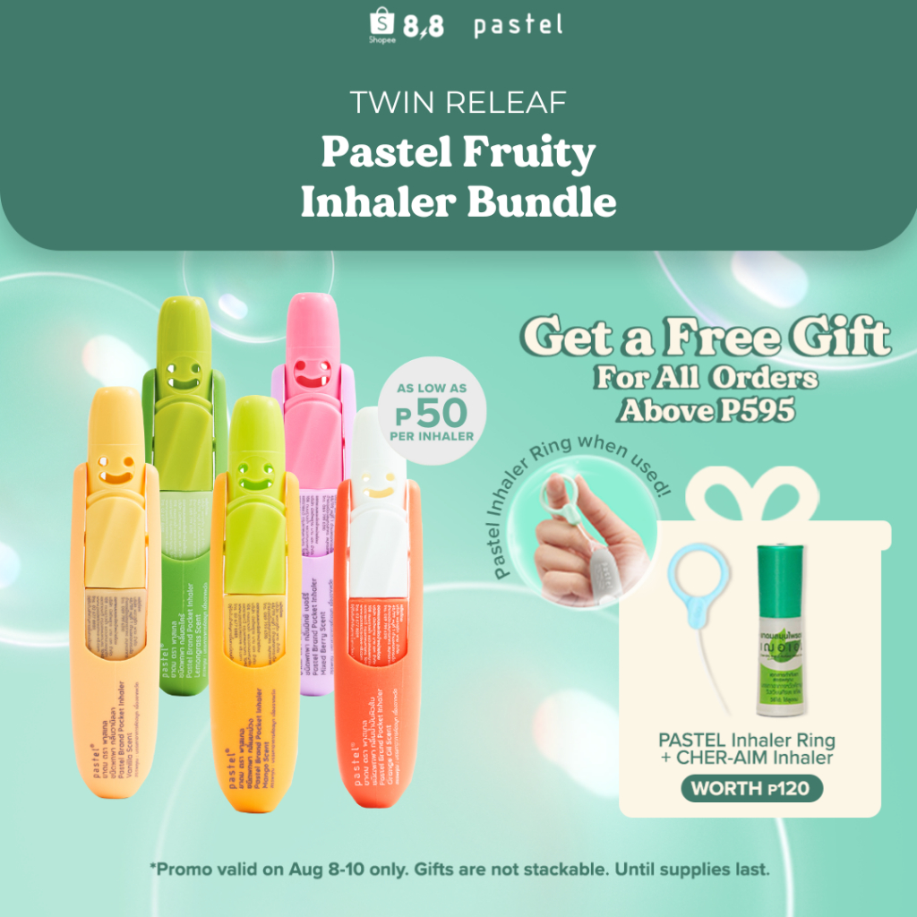 PASTEL Fruity Inhaler Bundle (Mango, Mixed Berry, Orange, Vanilla, and ...