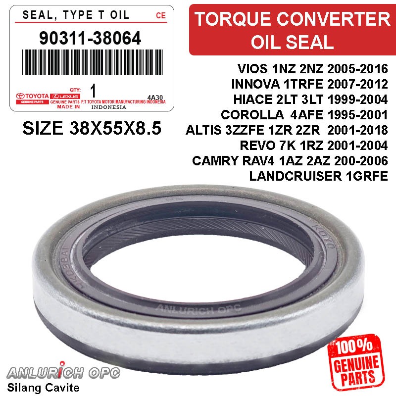 TORQUE CONVERTER OIL SEAL TOYOTA VIOS ALTIS REVO HIACE INNOVA CAMRY RAV ...