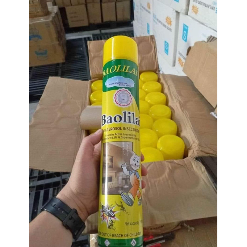 1BOX/24 PCS BAOLILAI AEROSOL INSECTICIDE INSECTICIDE LEMON 750ML ...