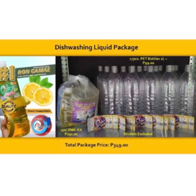 Negosyo Package Dishwashing Set 20L premium with bottle and stickers ...