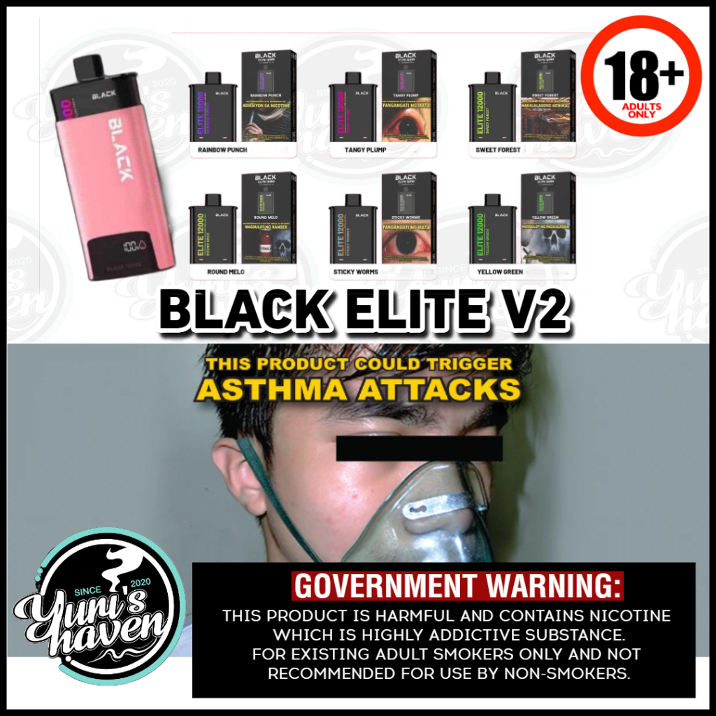 Black Elite V2 12K Puffs Prefilled Pods and Battery (LEGIT/AUTHENTIC ...