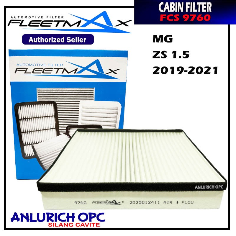 Fleetmax Cabin Filter MG ZS 1.5 2019-2021 FCS 9760 | Shopee Philippines
