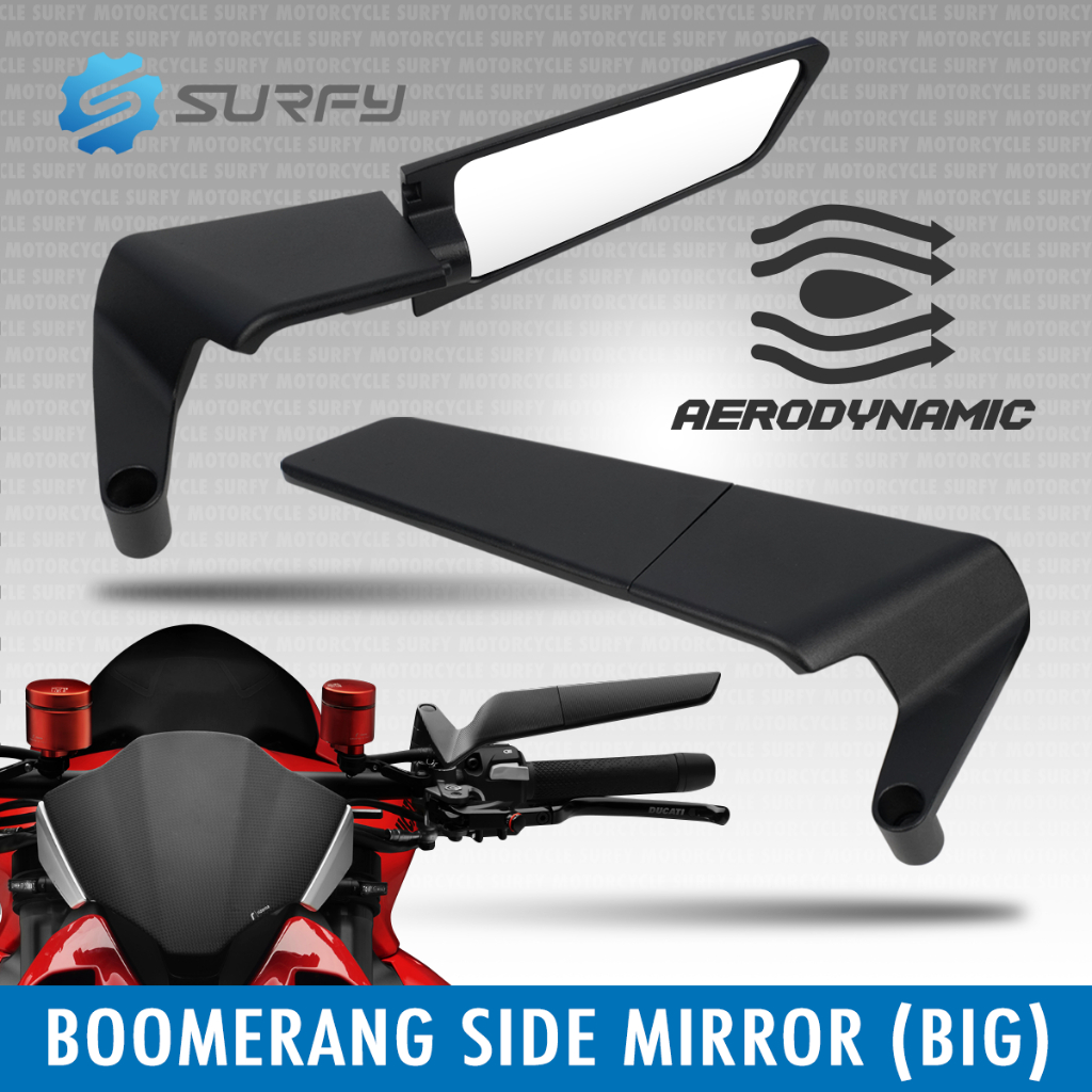 Boomerang Big Wing Type Side Mirror 27cm Universal Mirror Mount ...