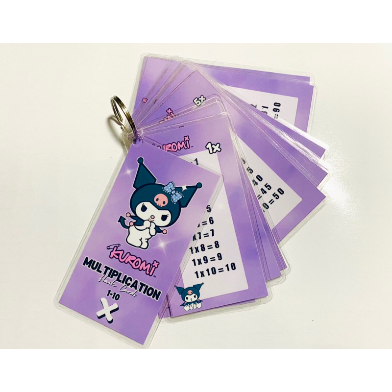 LAMINATED MULTIPLICATION TABLE FLASH CARD KEYCHAIN | Shopee Philippines